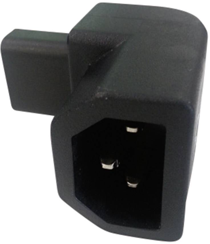 Mrezni adapter, C13 uticnica za hladan aparat – C14 utikac za hladan aparat, ukupan br. stubovi: 2 + PE crna boja IEC13214-R