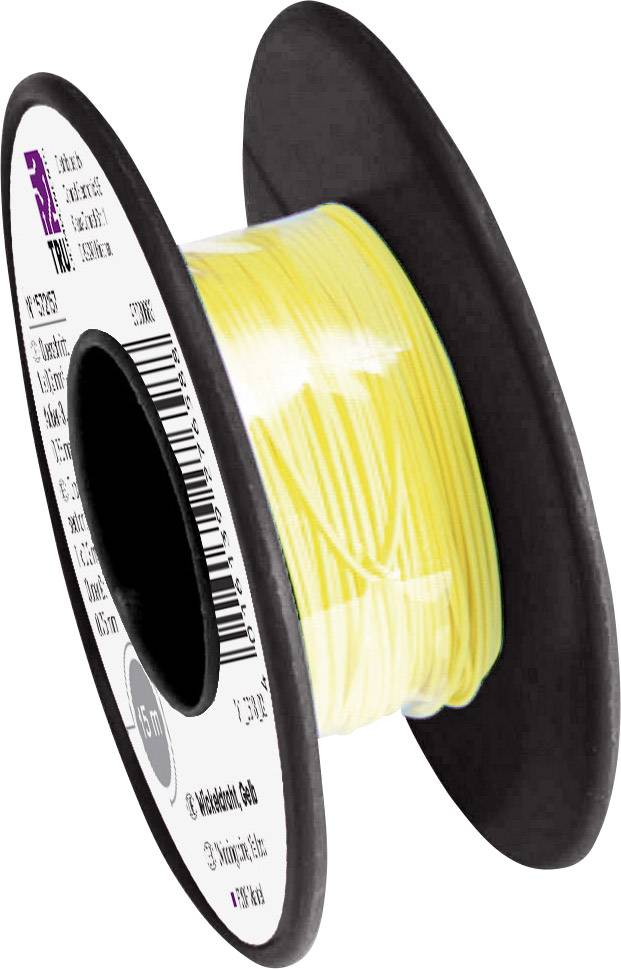 zica za namotavanje Vire Vrap 1 * 0,20 mm 2 zute boje Tru Components 1572157 15 m