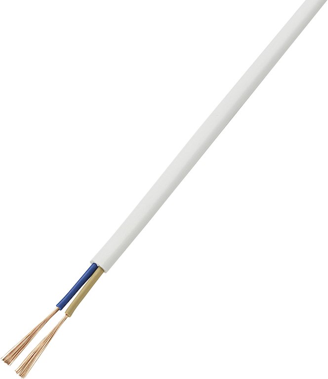 Prikljucni kabl 2*0,75 mm beli Tru Components 1566996 10 m