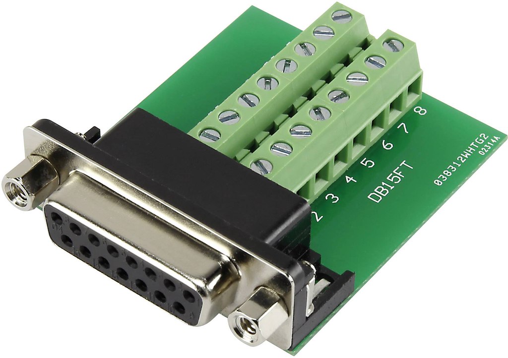 D-SUB uticnica 90 stepeni. stubovi: 15 vijaka Tru Components DSUB15F-16TB-2