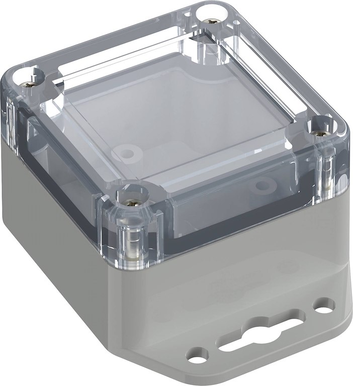 Tru Components TC-10860400 kuciste sa prirubnicom od polikarbonata svetlosiva