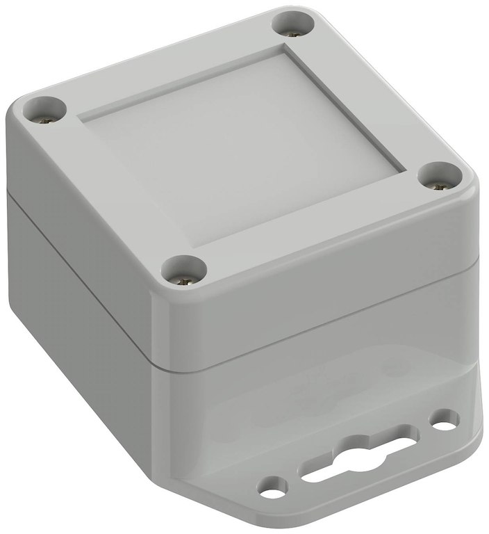 Tru Components TC-10860396 kuciste sa prirubnicom od polikarbonata svetlosiva
