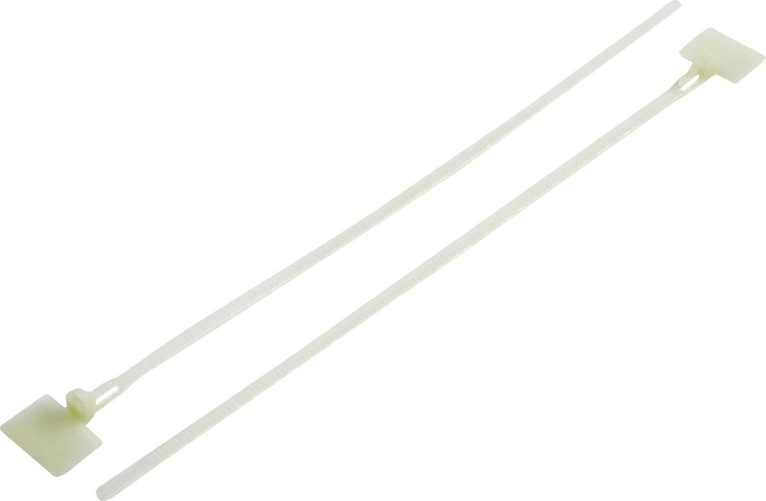 Vezica za kablove 101 mm prozirna sa poljem za obelezavanje, odvojiva Tru Components 1592847 TC-MHVC100203