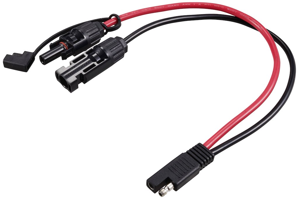 Tru Components TC-12195644 MC4 solarni konektor na SAE konektor 12 V DC 20 A crna, crvena