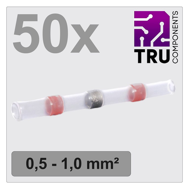 TRU Components TC-12888420 konektorska letvica 40 mm crvena (pak. 50 kom)