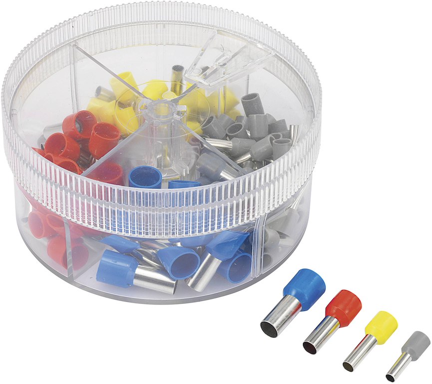 Asortiman udubljenja 4 mm 2 16 mm 2 sive, zute, crvene, plave boje Tru Components 739966 100 komada