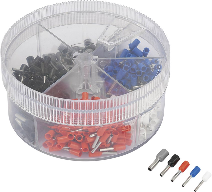 Asortiman udubljenja 0,5 mm 2 2,5 mm 2 bela, plava, crvena, crna, siva Tru Components 739872 400 komada