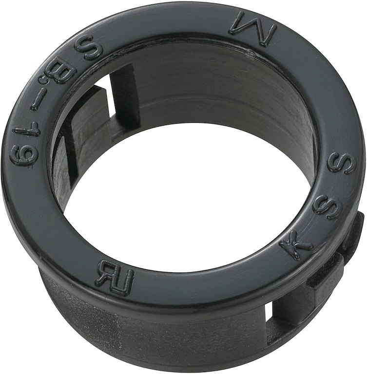 Tru Components TC-SBR19M203 kablovska uvodnica Stezaljka fi (maks.) 15,8 mm Snaga ploce (maks.) 3,2 mm poliamid crna 100 kom
