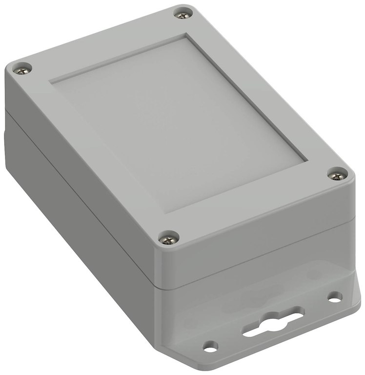 Tru Components TC-10860476 kuciste sa prirubnicom ABS svetlo sivo