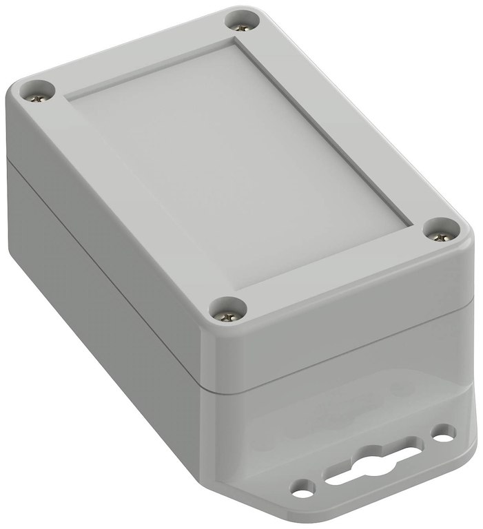 Tru Components TC-10860416 kuciste sa prirubnicom ABS svetlo sivo