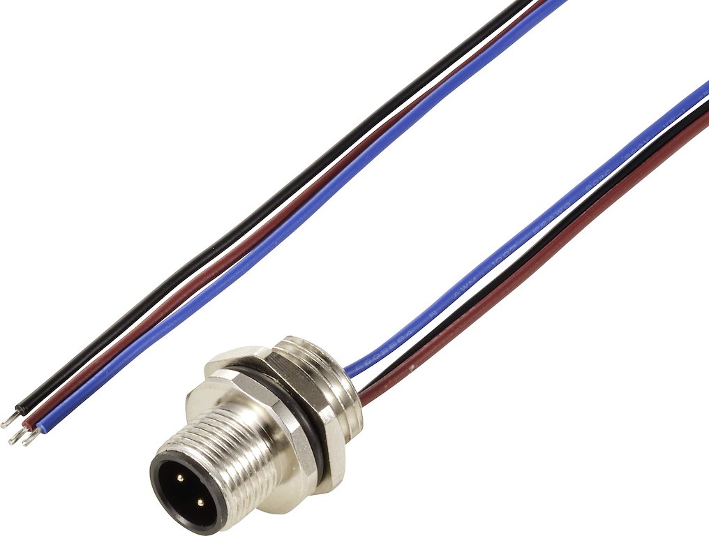 Tru Components TC-12833204 utikac integrisanog senzora/aktivatora M12 integrisani muski konektor 0,5 m broj polova: 3