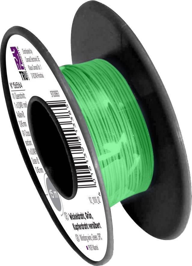 zica za namotavanje Vire Vrap 1 * 0,05 mm 2 zelene boje Tru Components 1565164 15 m