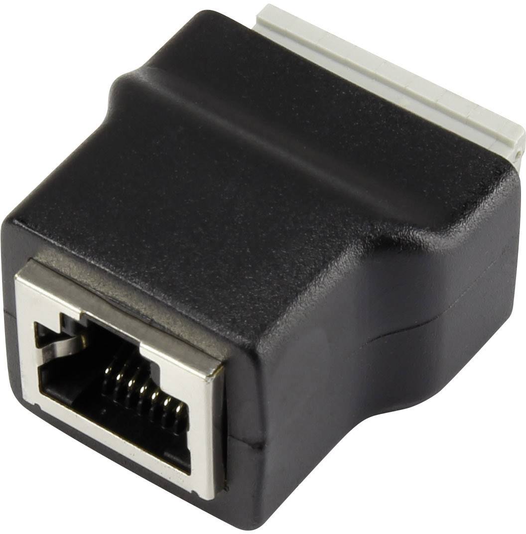 Tru Components LT-RJSTA 1243970 zenski konektor za ugradnju, vertikalno crni