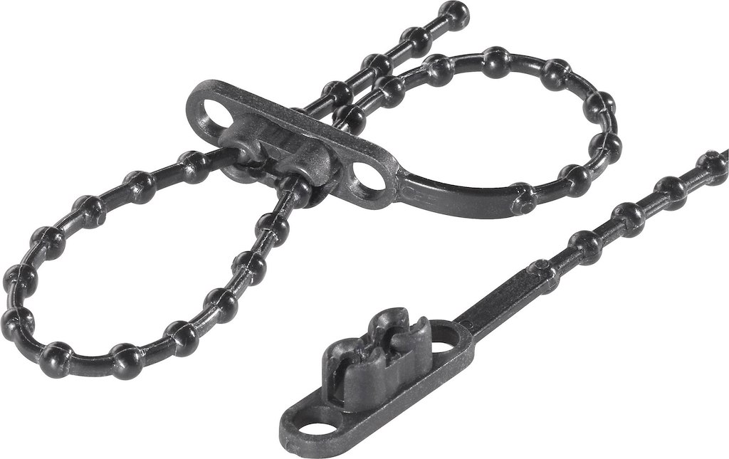 Odvojiva kuglicna vezica 145 mm crna sa duplom glavom Tru Components 1592905 TC-KTVR145BK203 100 kom
