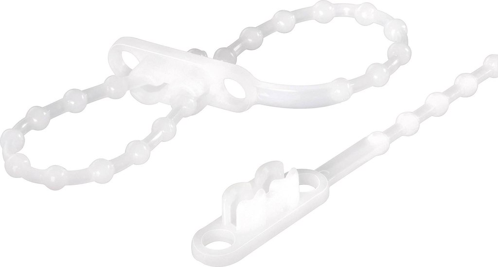 Odvojiva kuglicna vezica za kablove 145 mm prirodne boje sa duplom glavom Tru Components 1592904 TC-KTV145203 100 kom