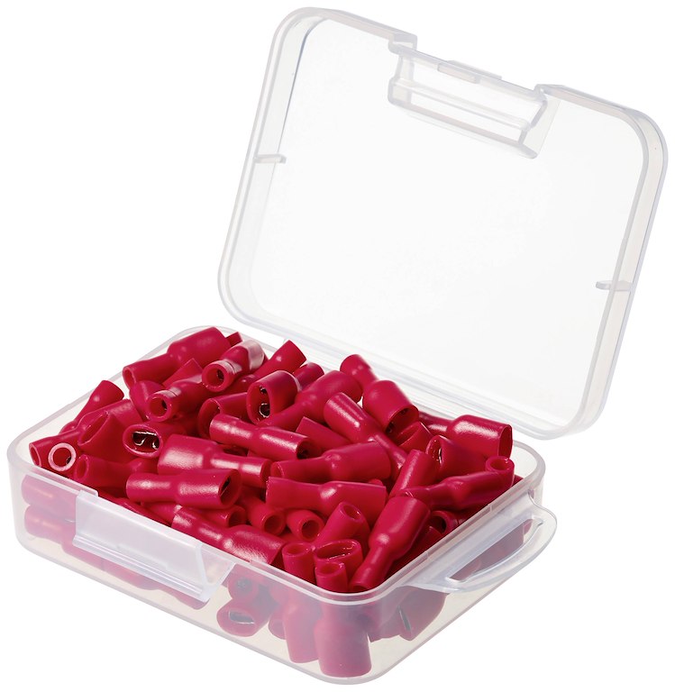 Tru Components TC-11894520 plosnati utikac navlaka sirina jezika: 6,3 mm debljina utikaca: 0,8 mm potpuno izolovani crveni 100 kom