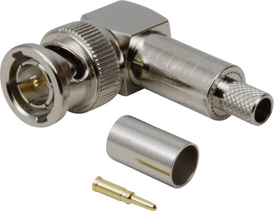 BNC konektor, ugaoni utikac 50 Ohm Tru Components