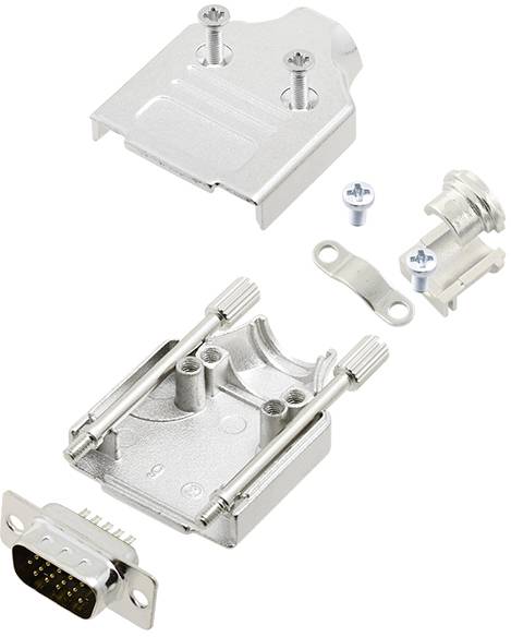 Tru Components TCMHDM09HDP15K 7709220 set D-Sub pin trake 180 broj pinova: 15 vrh za lemljenje
