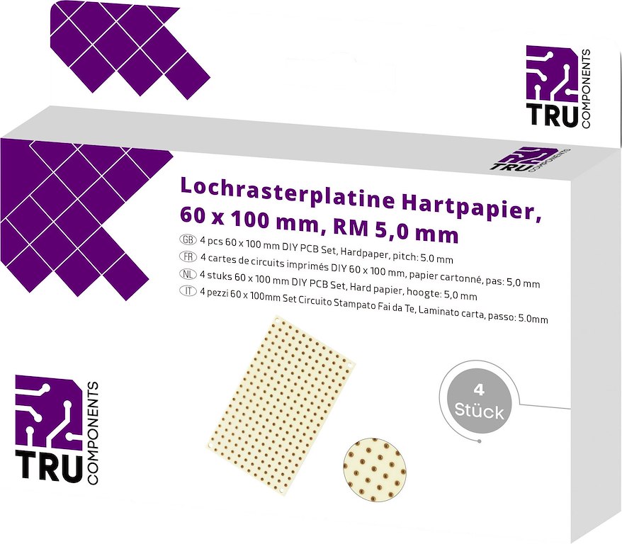 TRU Components T1906SA036 štampana pločica 100 mm tvrdi papir (pak. 4 kom)
