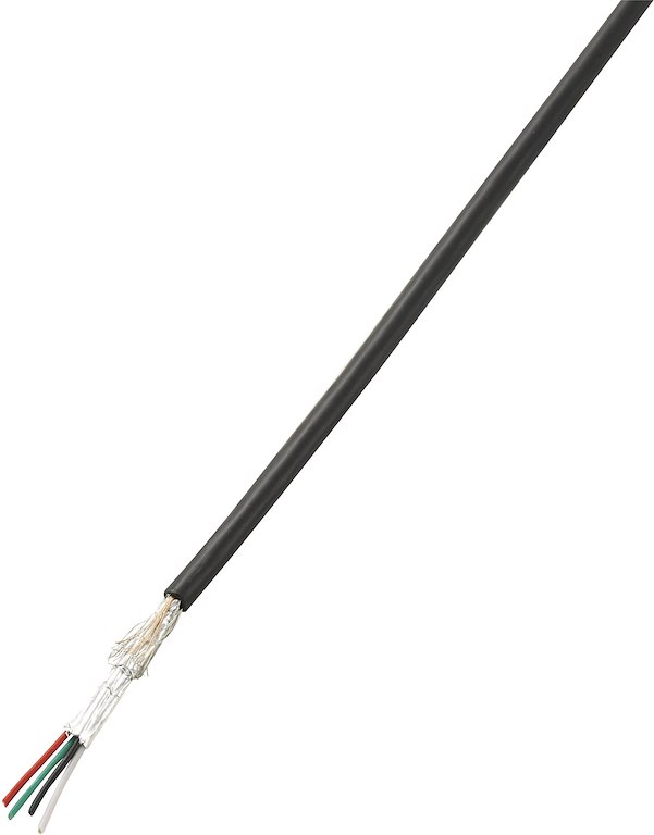 Tru Components 1567123 USB data kabl 4 * 0,08 mm 2 crni 10 m