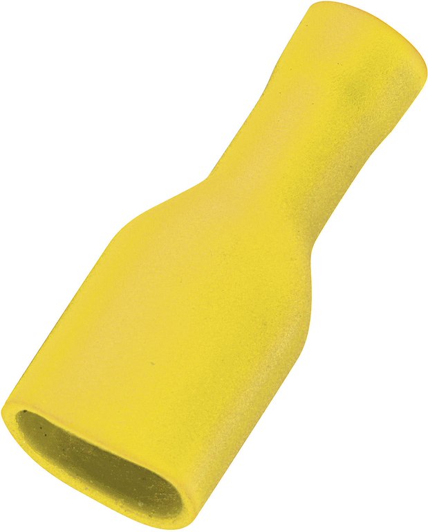 Plosnati utikac, sirina utikaca: 6,4 mm, debljina utikaca: 0,8 mm 180 izolovano, zuto Tru Components 745086 50 komada