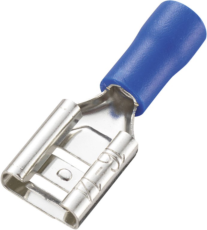 Tru Components 737509 plosnati utikac navlaka sirina jezika: 8,0 mm debljina utikaca: 0,8 mm 180 delimicno izolovana plava 100 kom