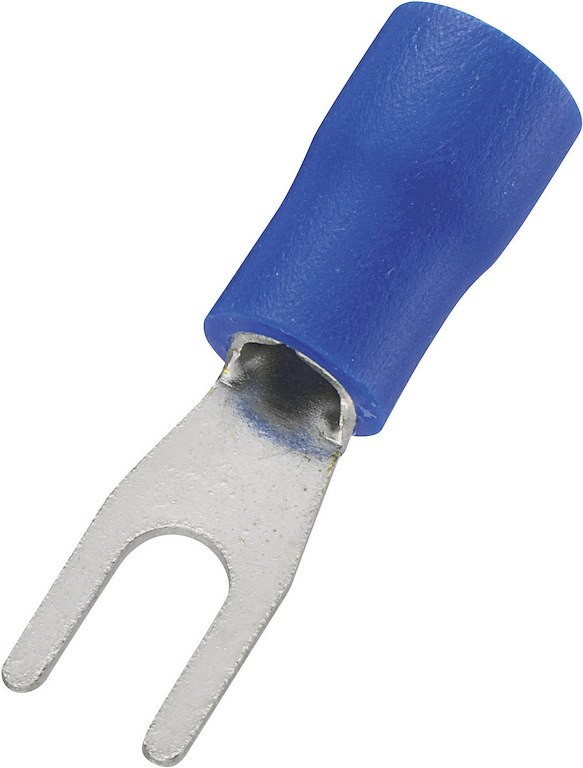 Racvasta kablovska papucica 1,50 mm 2 2,50 mm 2 precnik rupe=3,2 mm delimicno izolovana, plava Tru Components 745298 100 komada