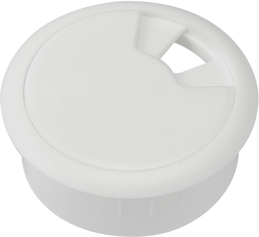 Tru Components VP80VT kablovska uvodnica na radnoj ploci ABS bela