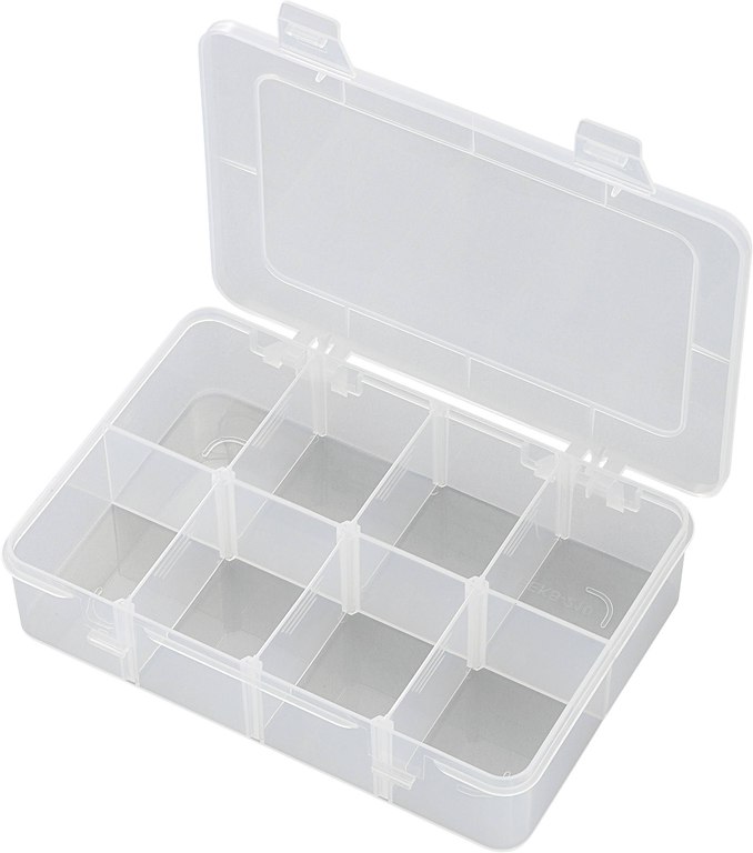 Tru Components EKB-210 kontejner za sortiranje (D * s * V) 185 * 133 * 42 mm broj fioka: 8 varijabilnih pregrada Sadrzaj, kolicina, sadrzaj jedinica kolicine po prodajnoj jedinici