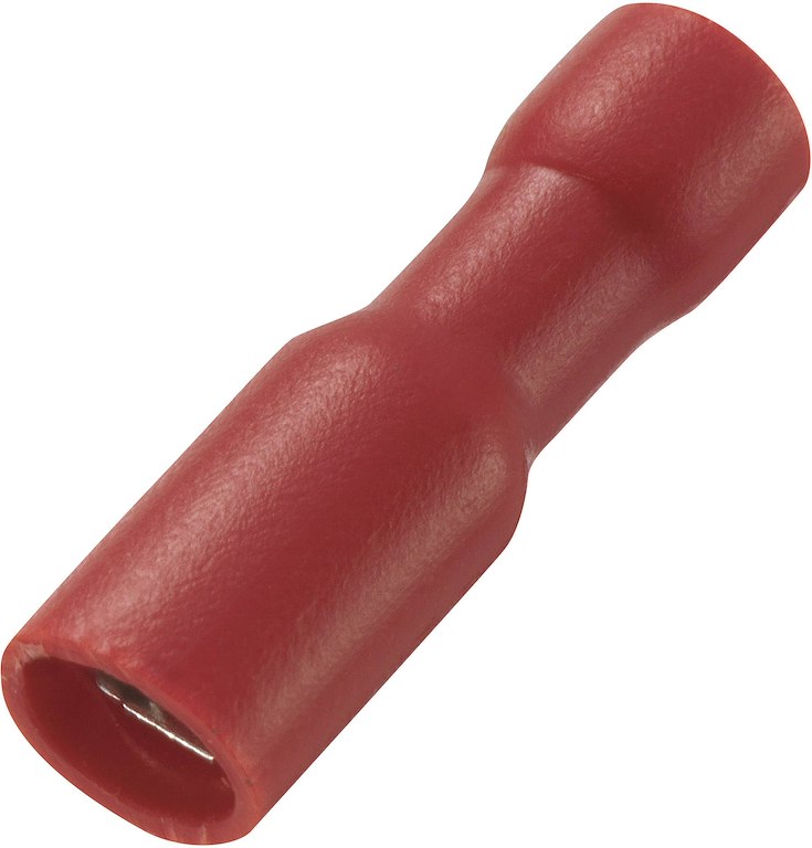 Plosnati utikac, sirina utikaca: 2,8 mm, debljina utikaca: 0,5 mm 180 potpuno izolovano, crveno Tru Components 737623 50 komada