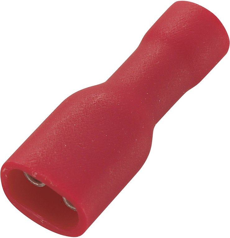 Plosnati utikac, sirina utikaca: 4,8 mm, debljina utikaca: 0,5 mm 180 izolovano, crveno Tru Components 737662 50 komada