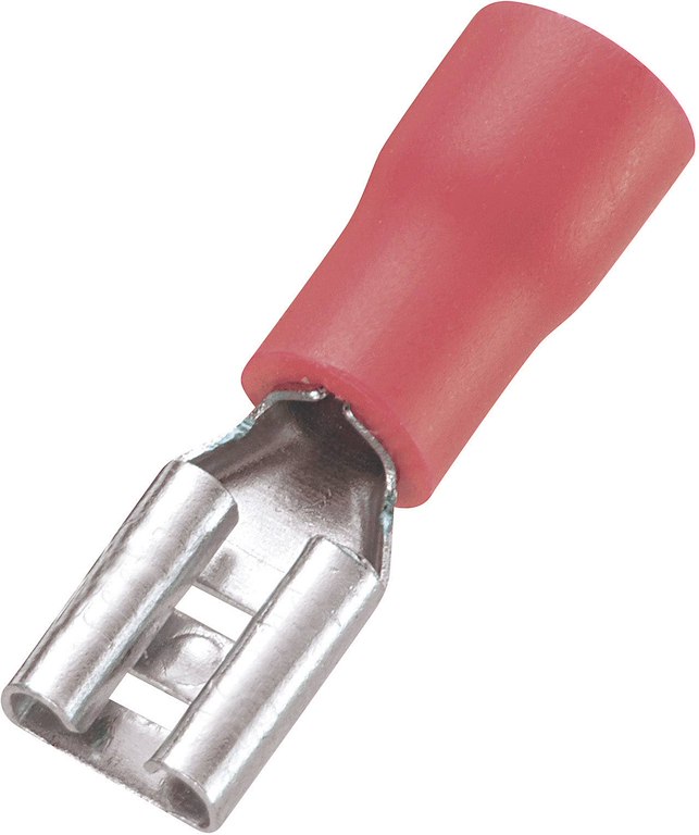 Plosnati utikac, sirina utikaca: 4,8 mm, debljina utikaca: 0,5 mm 180 delimicno izolovano, crveno Tru Components 745122 100 komada