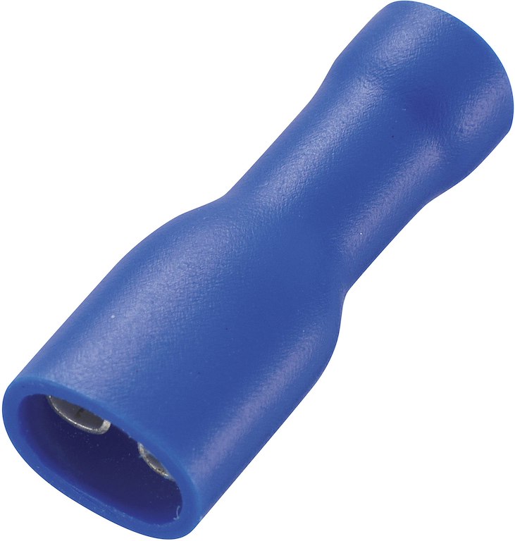 Plosnati utikac, sirina utikaca: 4,8 mm, debljina utikaca: 0,5 mm 180 potpuno izolovano, plavo Tru Components 737792 50 komada