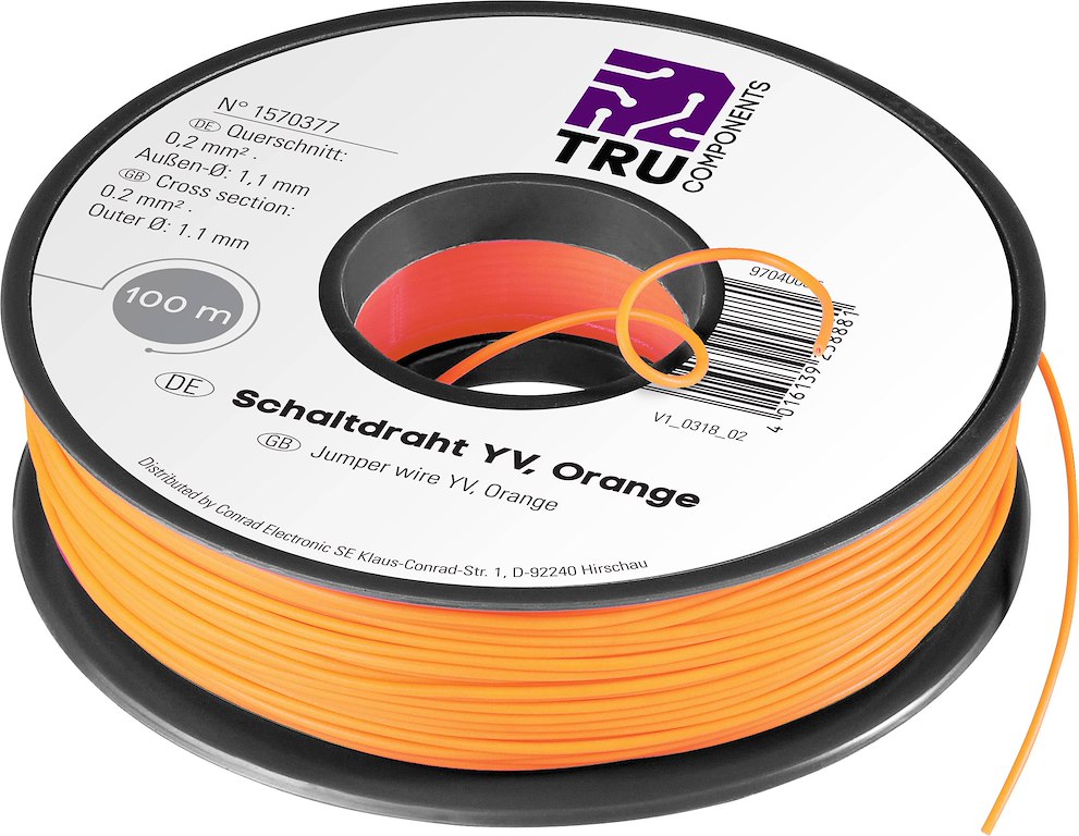 zica prekidaca Iv 1 * 0,20 mm 2 zuta Tru Components 1567895 50 m
