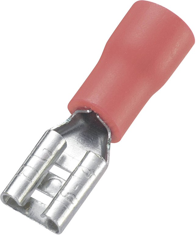 Ravna uticnica, sirina utikaca: 4,8 mm, debljina utikaca: 0,8 mm 180 delimicno izolovano, crvene Tru Components 745136 100 komada