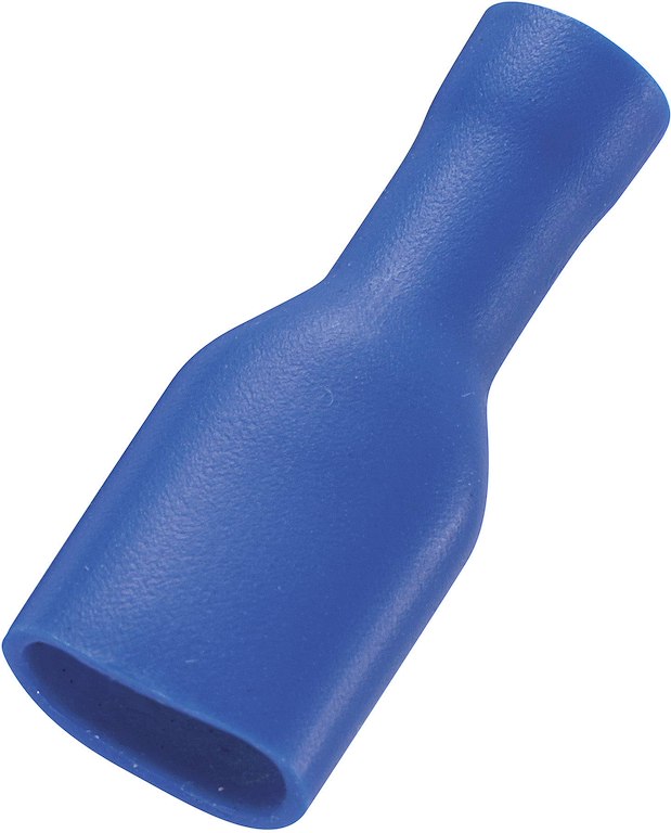 Plosnati utikac, sirina utikaca: 6,35 mm, debljina utikaca: 0,8 mm 180 potpuno izolovano, plavo Tru Components 737840 50 komada