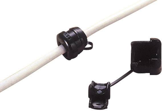 Tru Components TC-SR-F21203 rasterecenje natezanja Stezaljka fi (maks.) 5,3 mm cvrstoca ploce (maks.) 1,6 mm crna 100 kom