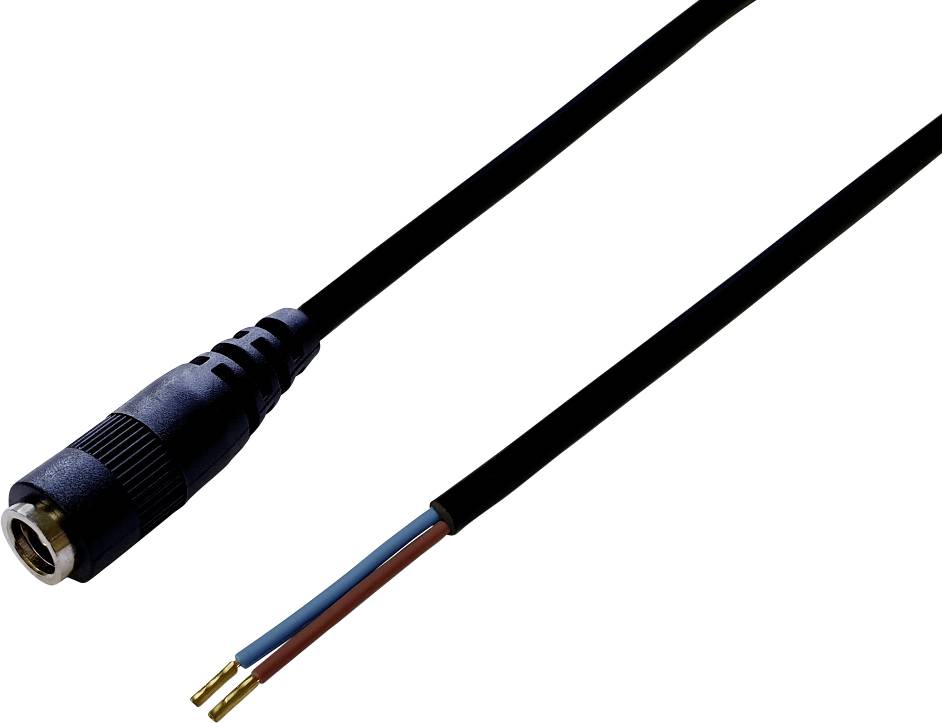 Tru Components TC-2511308 niskonaponski prikljucni kabl niskonaponski zenski konektor – slobodni kraj 5,50 mm 2,50 mm 1,00 m