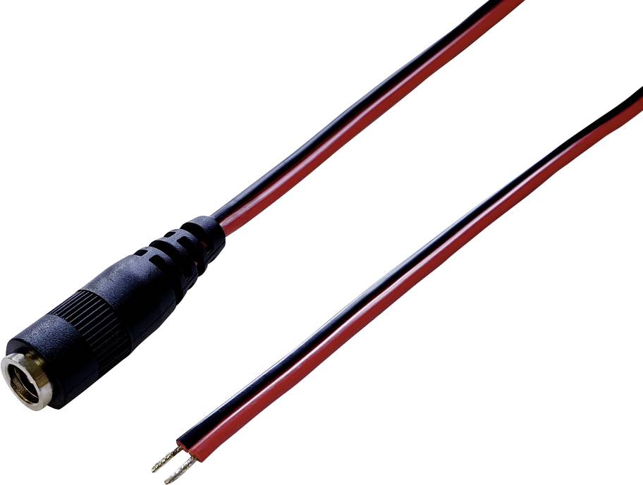 TRU Components TC-2511284 niskonaponski konektor ravni crvena, crna