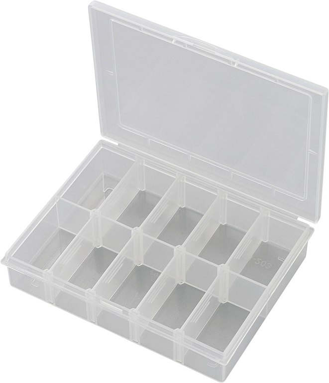 Tru Components EKB-203 kontejner za sortiranje (D * s * V) 139 * 95 * 25 mm broj fioka: 10 varijabilnih pregrada Sadrzaj, kolicina, sadrzaj jedinica kolicine po prodajnoj jedinici
