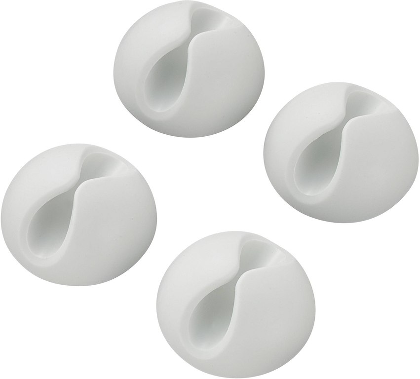 Drzac kabla, samolepljivi, beli Tru Components 542241 SVC-10VT/4P 4 kom