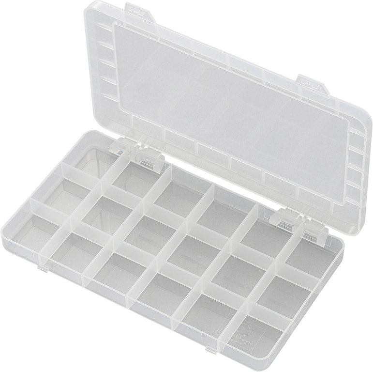 Tru Components PP18-01 kontejner za sortiranje (D * s * V) 195 * 100 * 13 mm broj fioka: 18 cvrstih pregrada Sadrzaj, kolicina, sadrzaj jedinica kolicine po prodajnoj jedinici