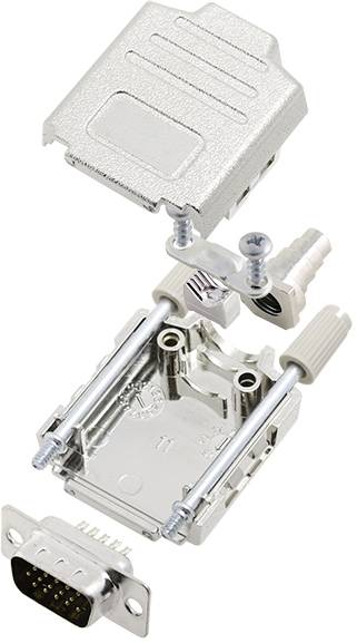 Tru Components TCDPPK09MHDP15K 7709668 set D-Sub pin traka 180 broj pinova: 15 vrha za lemljenje