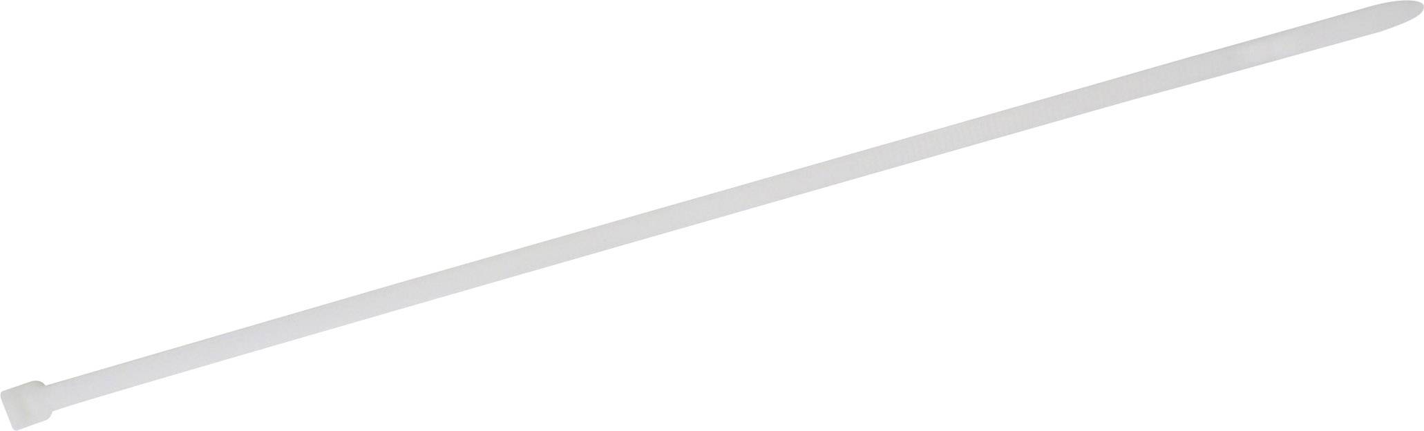 Vezica za kablove 200 mm bela, toplotno stabilna, otporna na kiseline Tru Components 1578059 100 komada