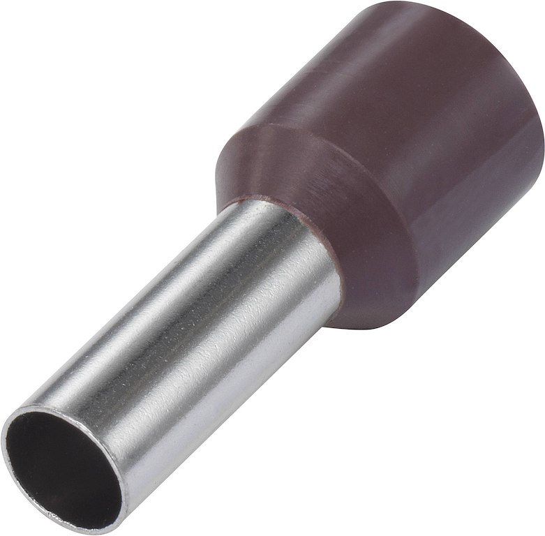 Terminali 1 * 0,14 C5159:C5181 6 mm delimicno izolovani, braon Tru Components 1091272 100 komada