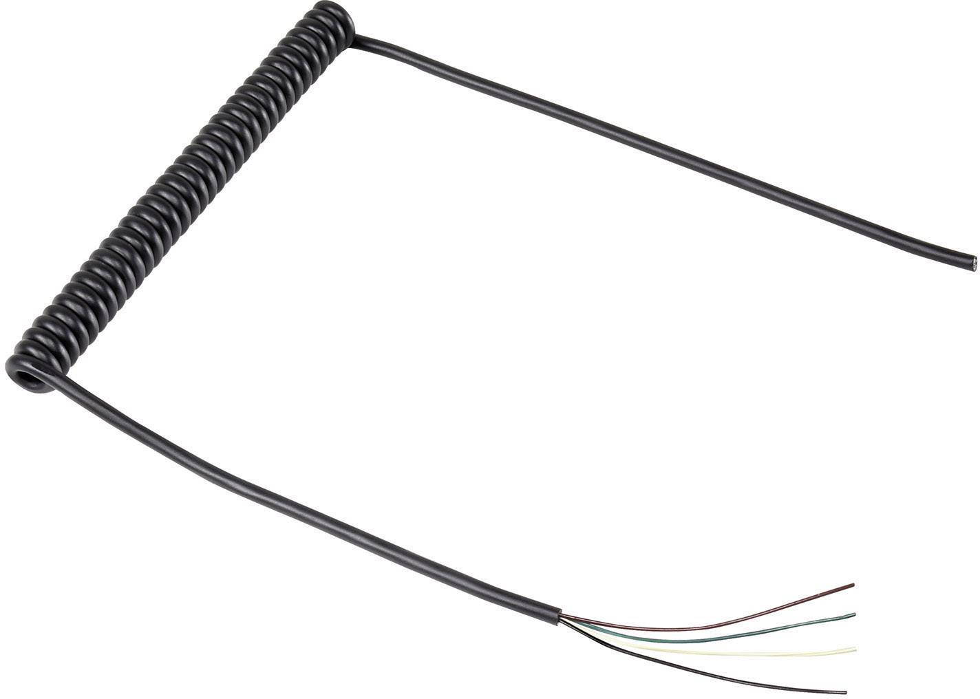 Spiralni kabl 188 mm / 500 mm 4 * 0,12 mm crni Tru Components 1570978
