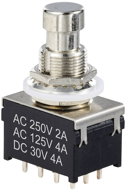 Tru Components 4P2T taster prekidac sa ravnim kontaktom TC-12193716 Uklopna struja mak.: 4 A