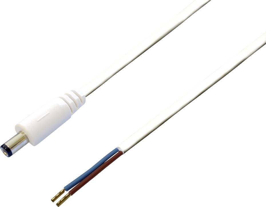 Tru Components TC-2511309 niskonaponski prikljucni kabl niskonaponski muski konektor – slobodni kraj 5,50 mm 2,10 mm 30,00 cm