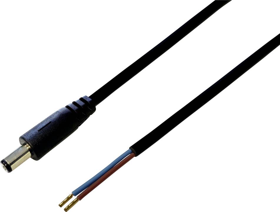 Tru Components TC-2511299 niskonaponski prikljucni kabl niskonaponski muski konektor – slobodni kraj 5,50 mm 2,50 mm 0,50 m
