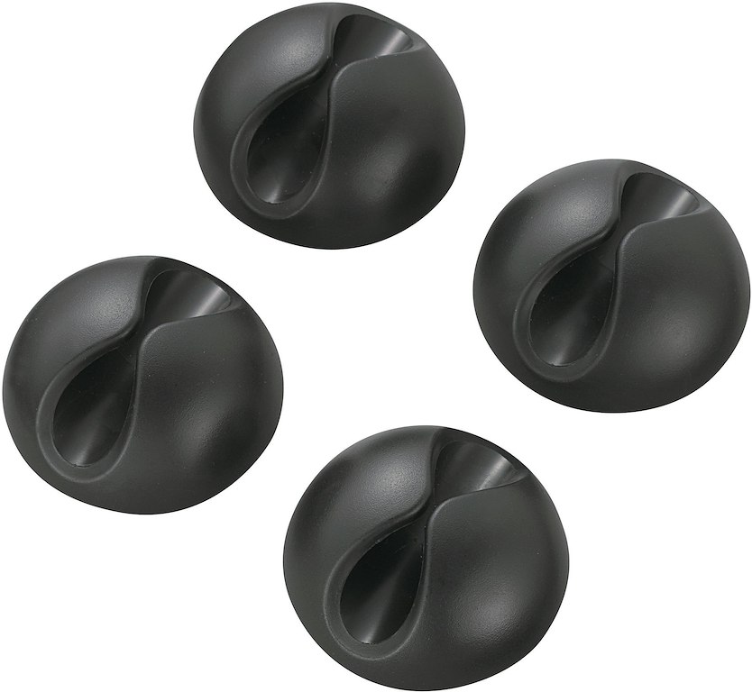Drzac kabla, samolepljivi, crni Tru Components 542240 SVC-10BK/4P 4 kom